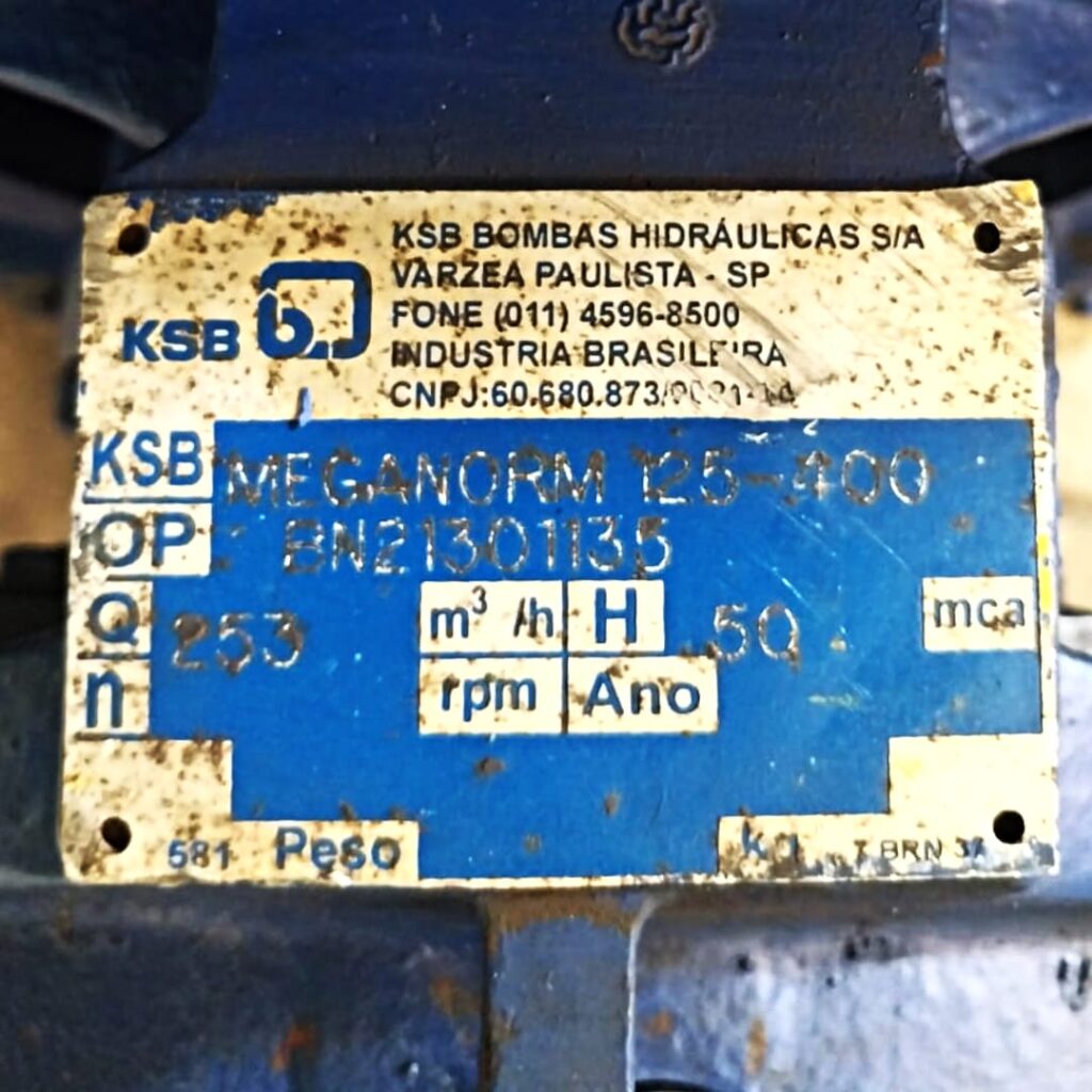 Commak Máquinas - Máquinas Operatrizes - Bomba De Água Ksb Meganorm 125-400 Bn21301135